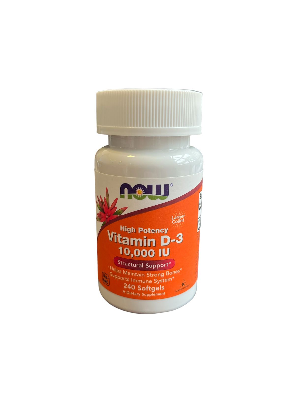 VITAMINA D3 10.000 IU 240 Softgels - Now Foods - Vitamina D3 BR
